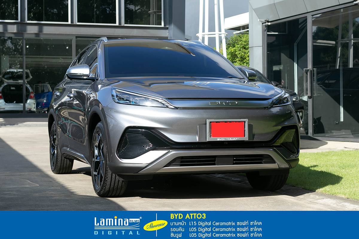 BYD Atto3 ครอสโอเวอร์ไฟฟ้าสุดไฮเทค เจาะจงติดฟิล์มเซรามิคแท้ตัวจริง ...